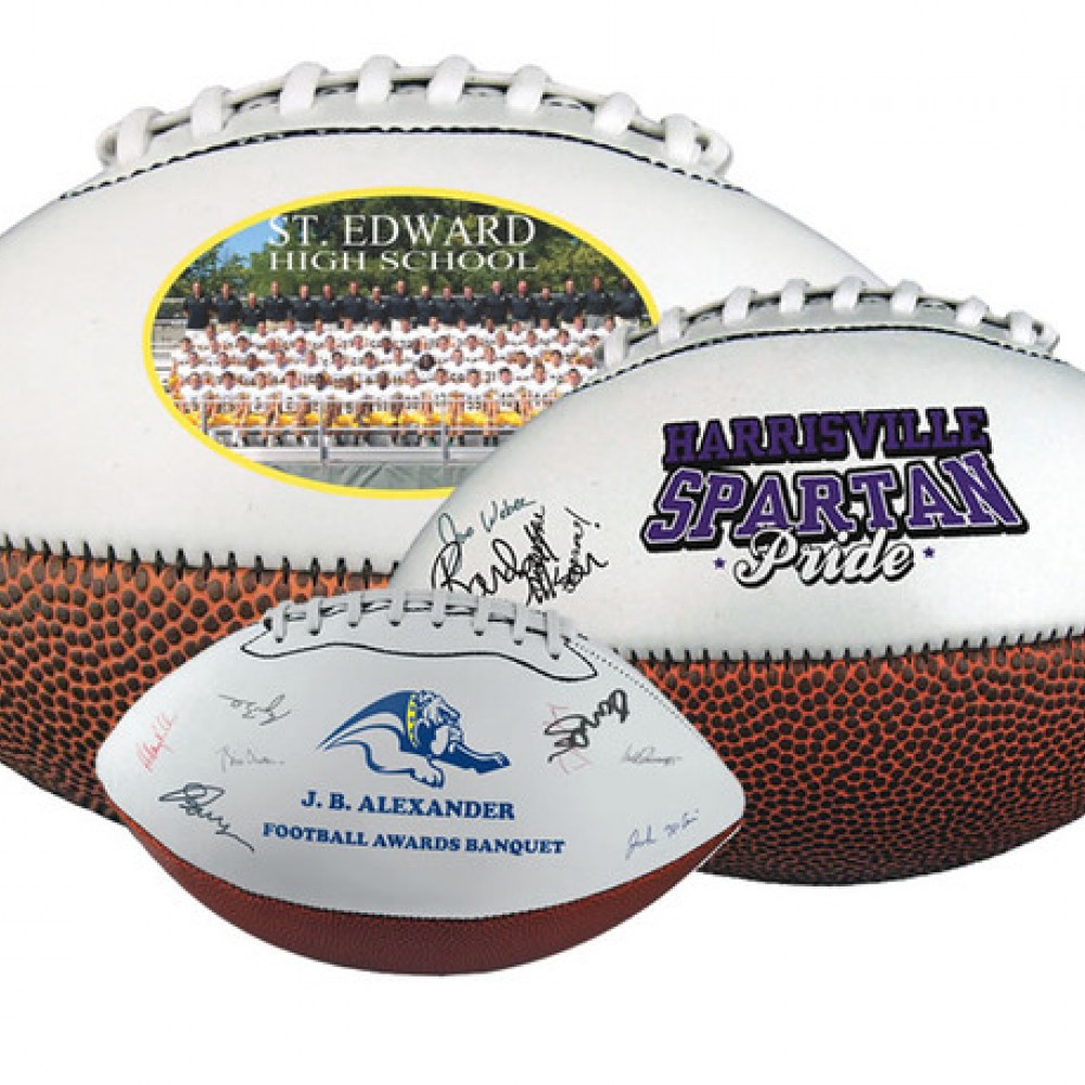 Custom Logo Full Size Synthetic Leather Signature Football